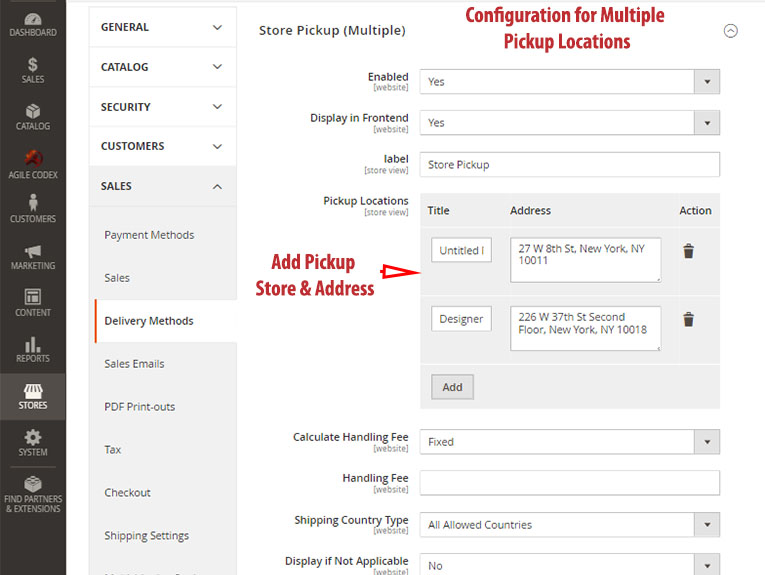 Magento 2 Store Pickup: User Guide - Agile Codex Ltd.